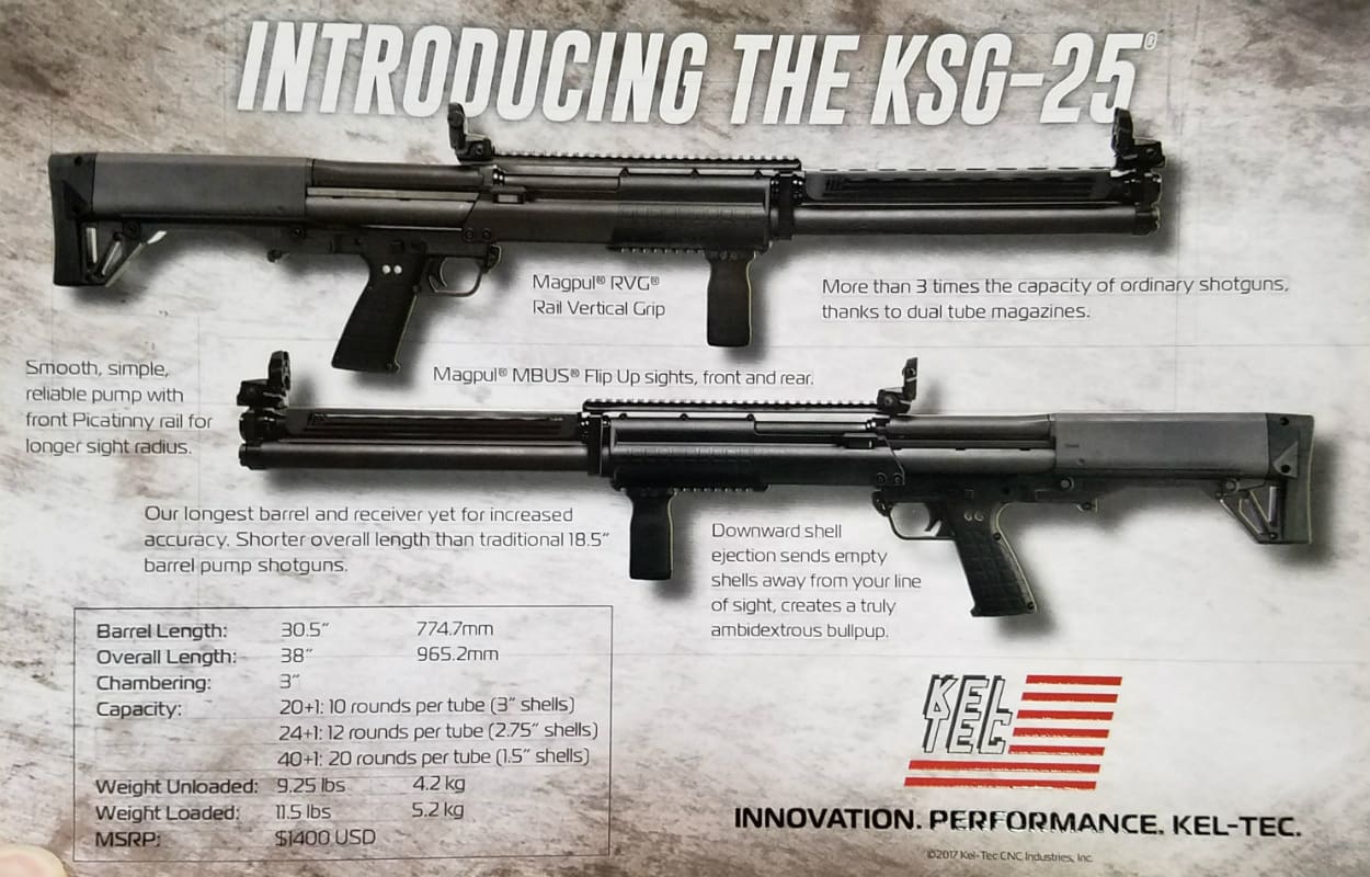 New From Kel-Tec: KSG-25, RDB Survival - SHOT Show 2017 - The Truth ...