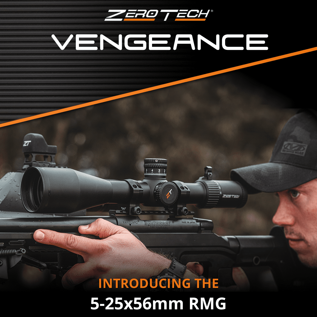 ZeroTech Announces the New Vengeance 5-25x56 34mm ZeroStop FFP Rifle ...